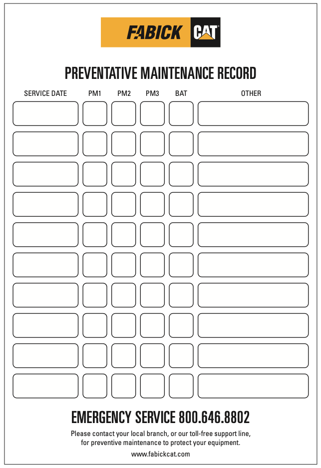 Fabick Cat Dealer Order Form - Consolidated Color and Design